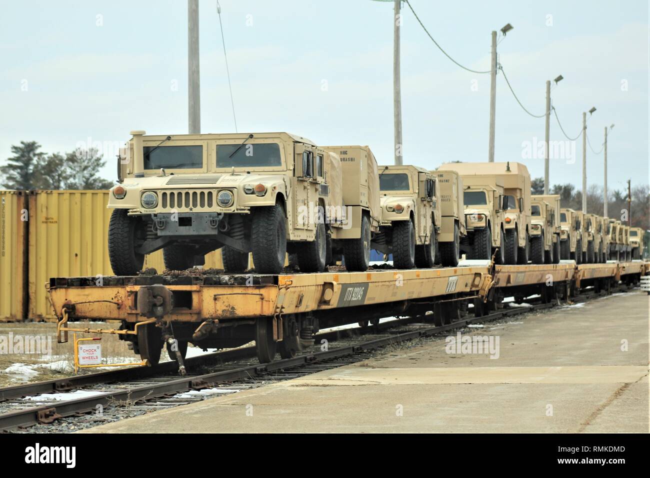 Military vehicles and equipment with the 389th Engineer Battalion is ...