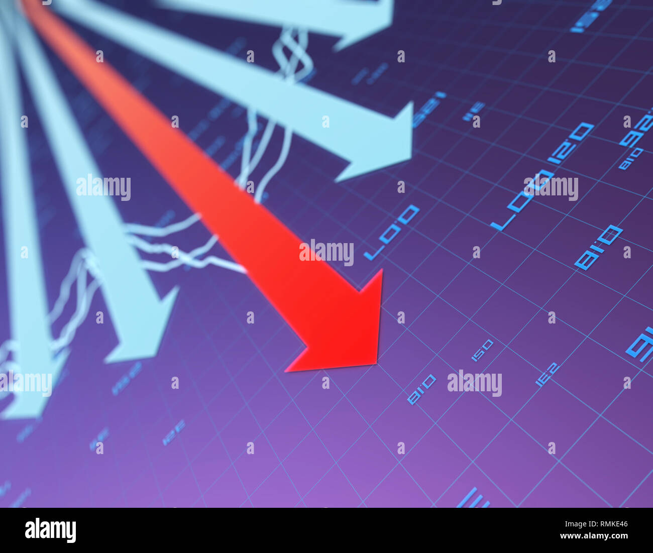 Financial economic stock market statistics chart with success arrow ...
