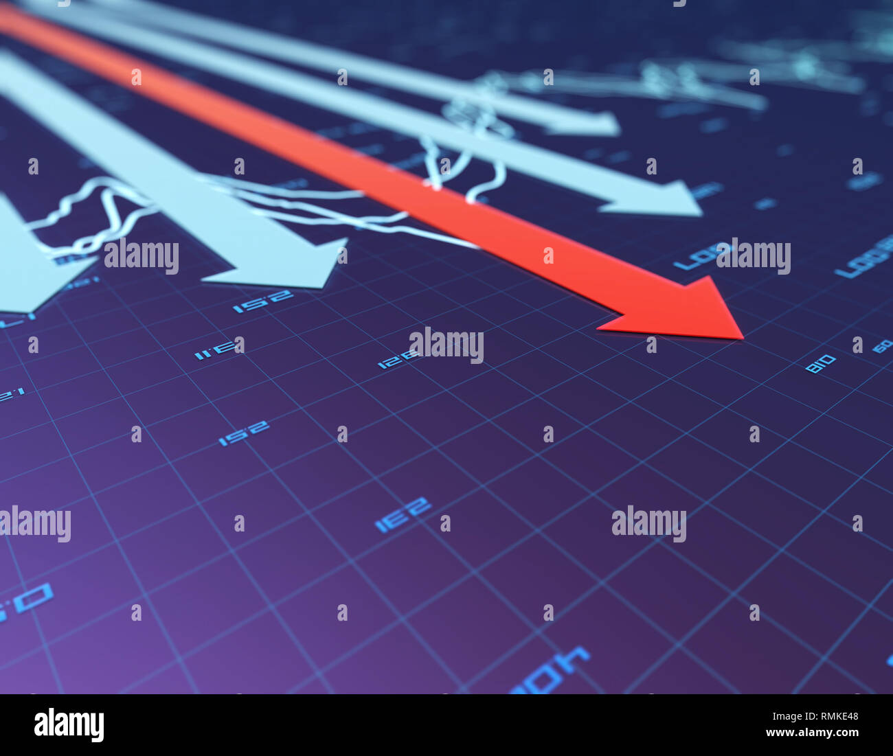 Financial economic stock market statistics chart with success arrow ...