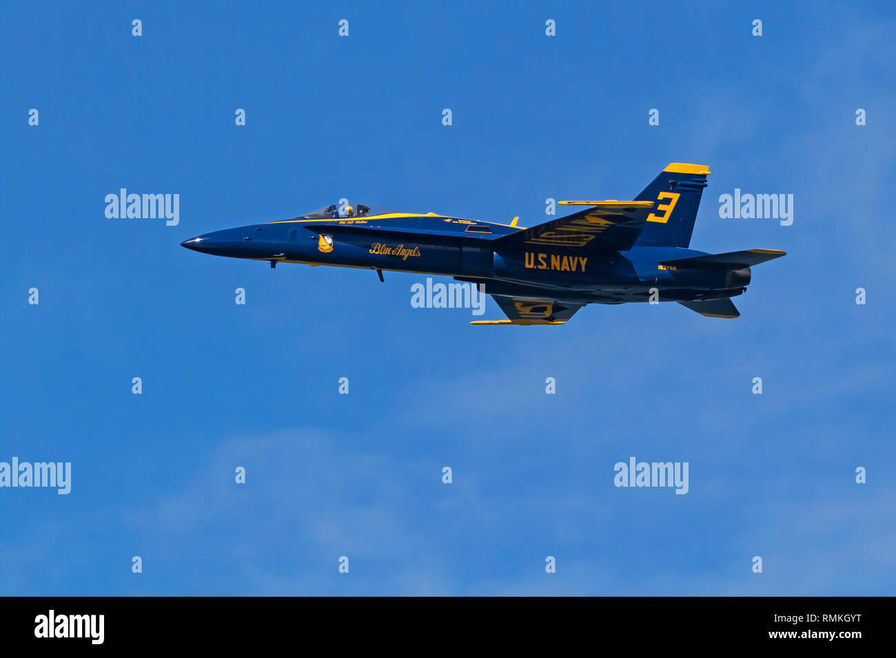 Airplane Blue Angels F-18 jet fighter Stock Photo - Alamy