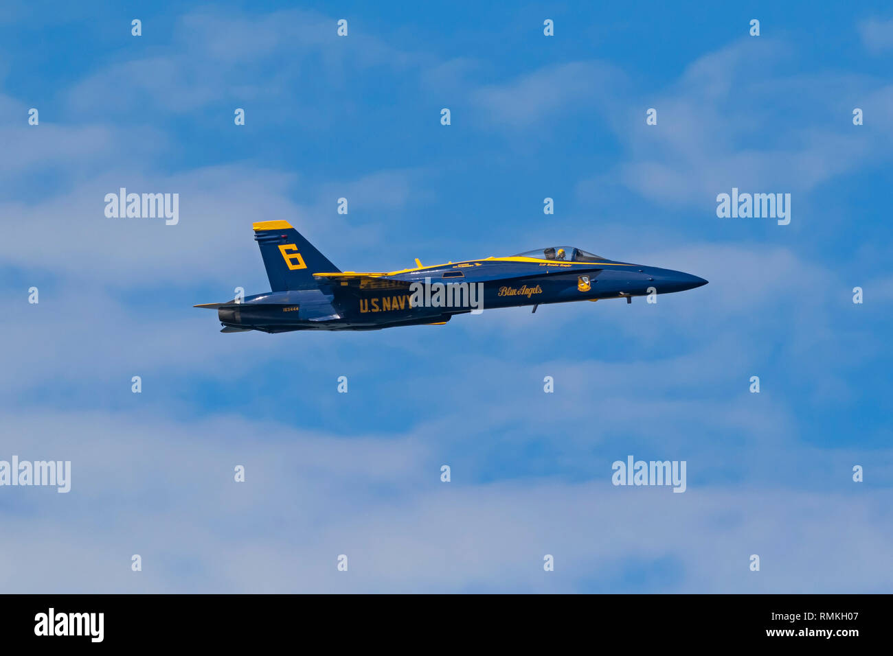 Airplane Blue Angels F-18 jet fighter Stock Photo - Alamy