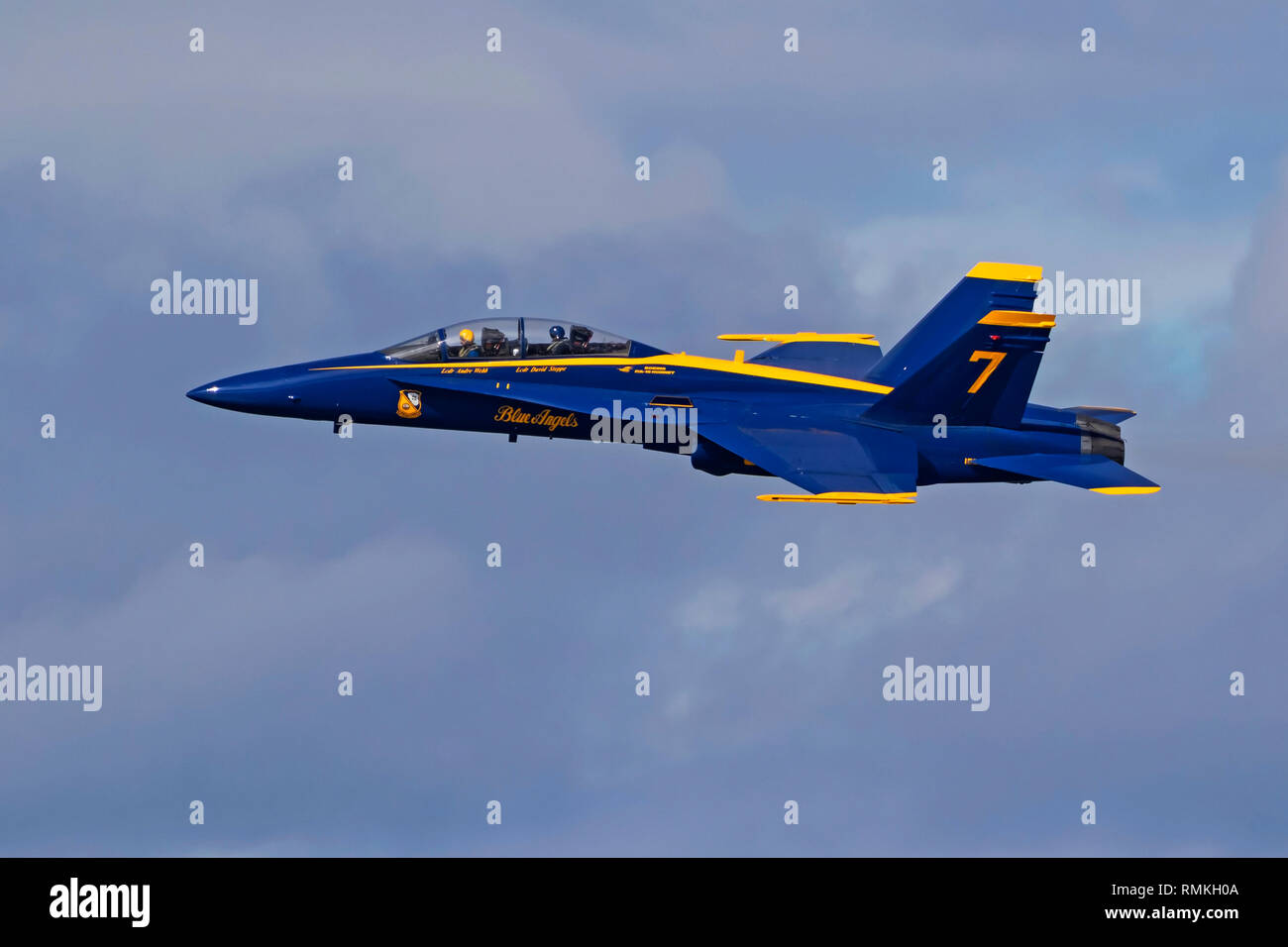 Airplane Blue Angels F-18 jet fighter Stock Photo - Alamy