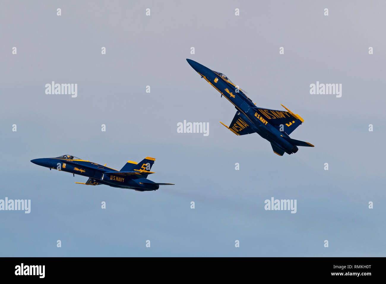 Blue Angels jet fighters performing Stock Photo - Alamy