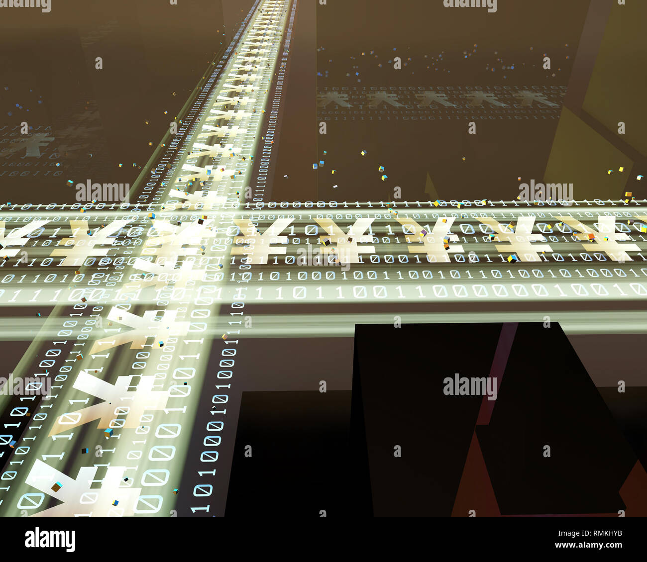 Digital network data transmission and RMB, network security protection ...