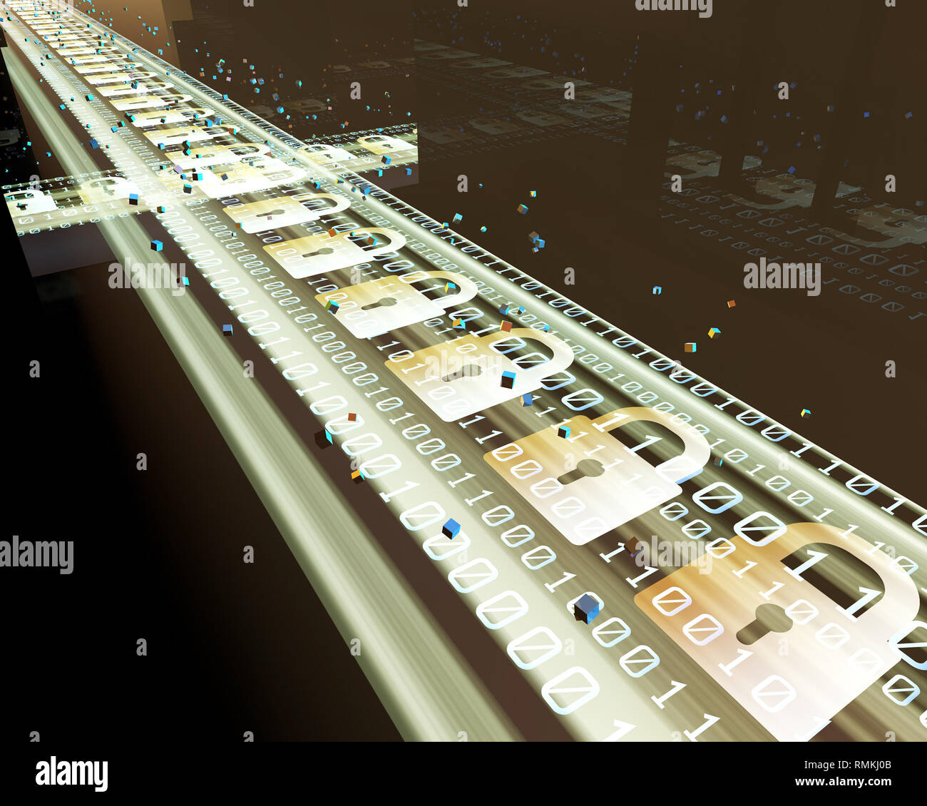 Digital network data transmission and lock, network security protection ...