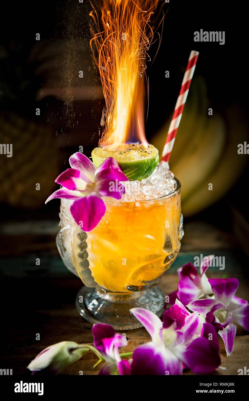 Flaming cocktail mug hi-res stock photography and images - Alamy