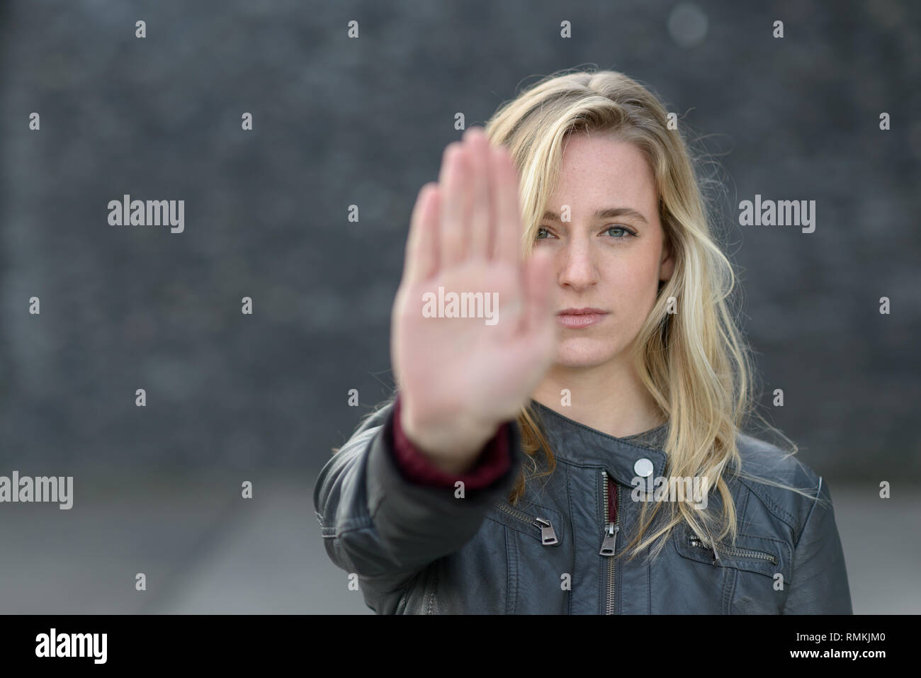 Stern face woman hi-res stock photography and images - Alamy