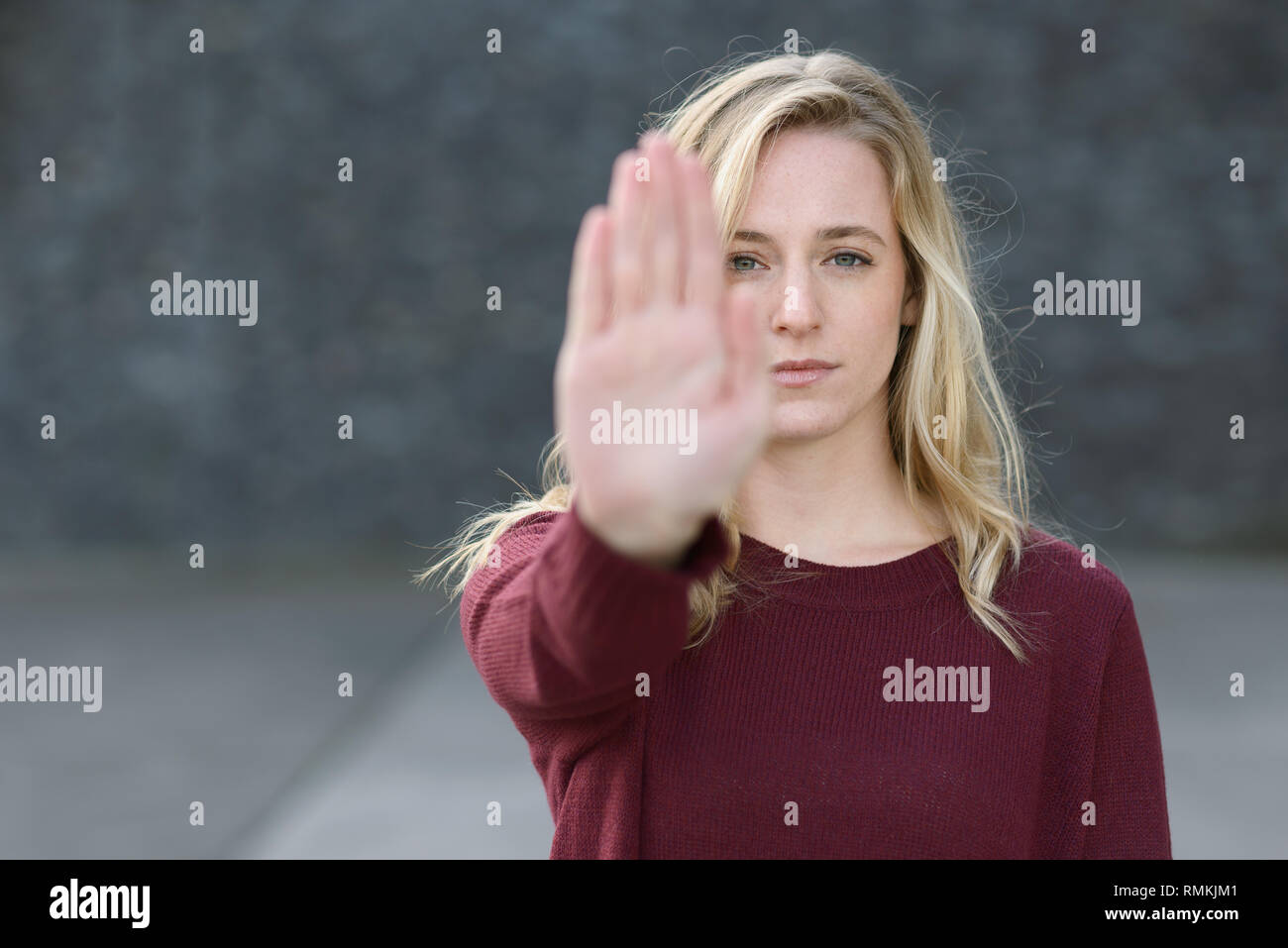 Stern face woman hi-res stock photography and images - Alamy