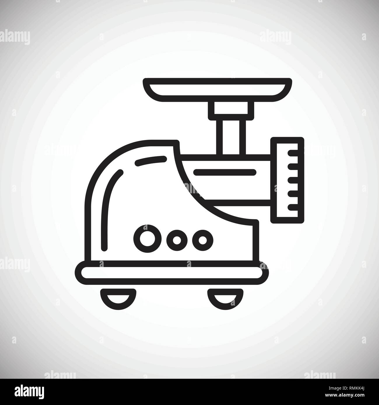 Meat grinder line icon on white background for graphic and web design ...