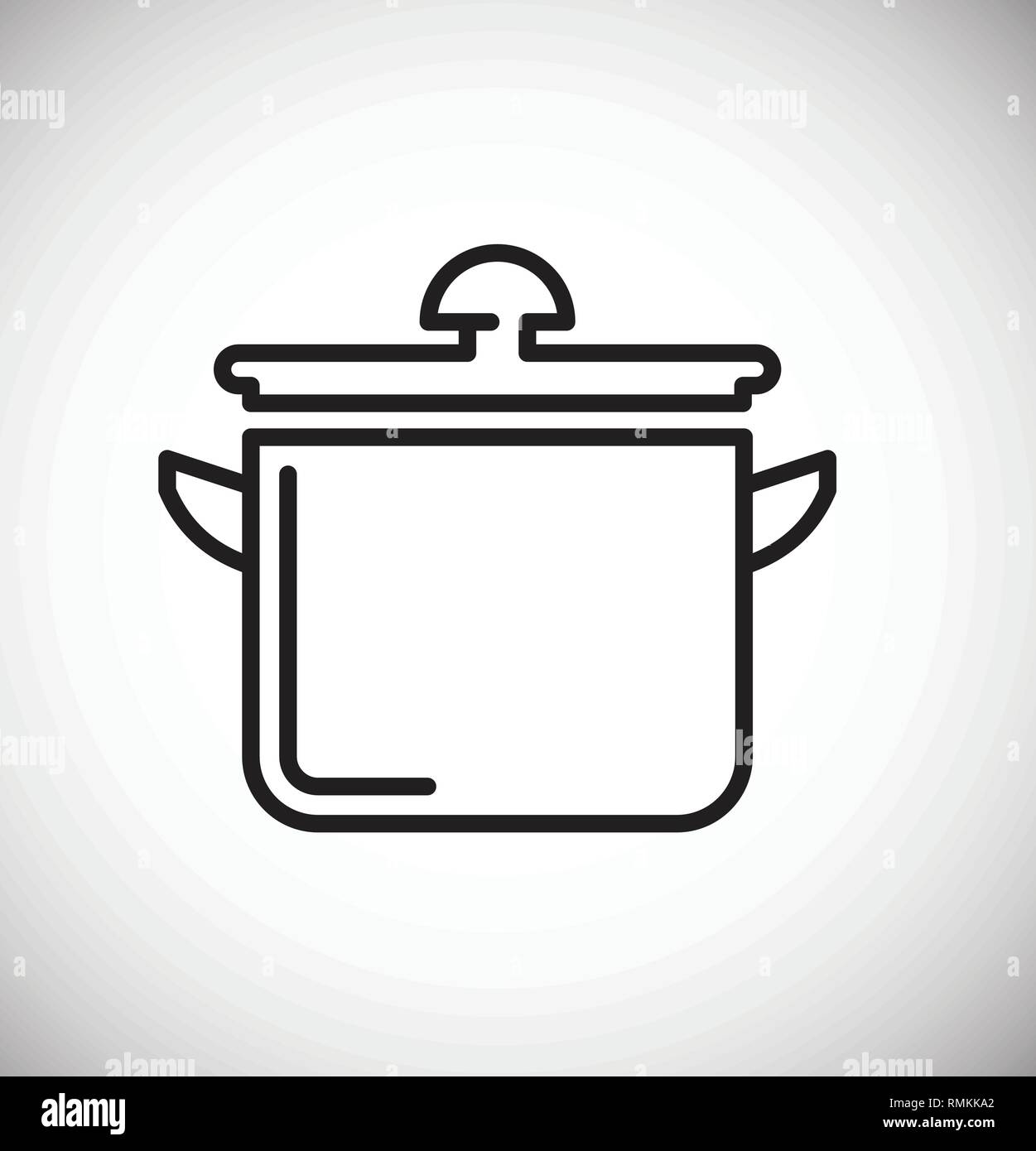 Cookware line icon on white background for graphic and web design ...