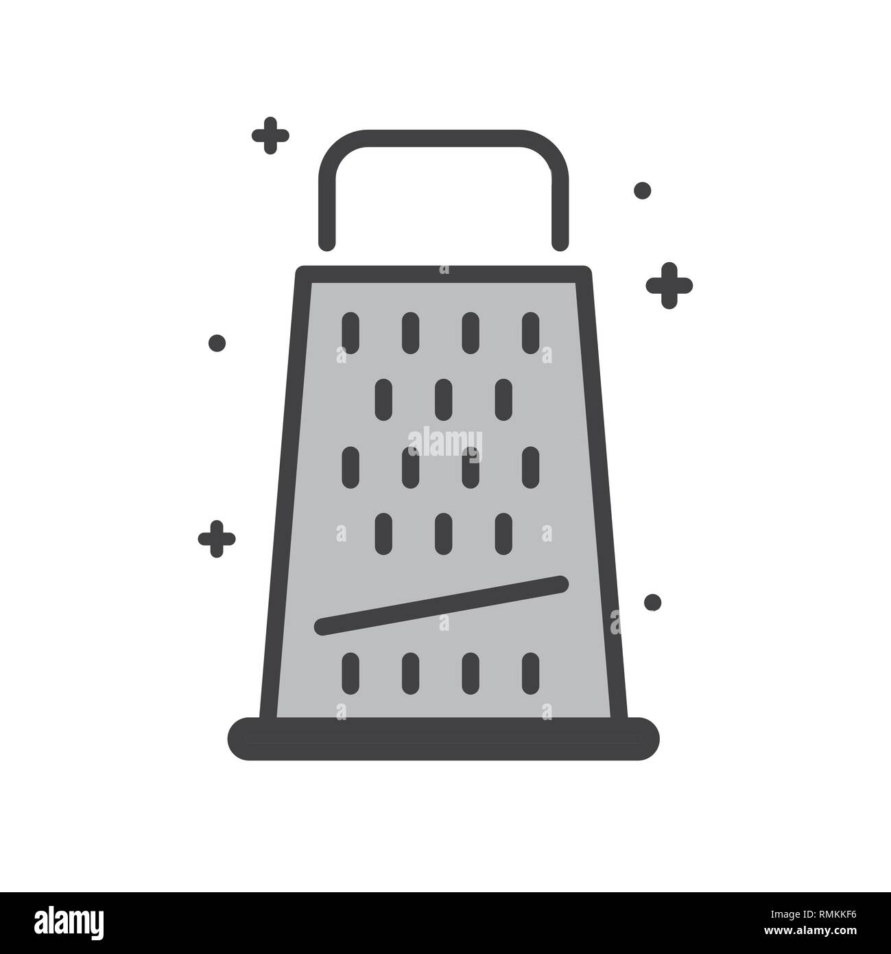 Grater line icon on white background for graphic and web design, Modern ...