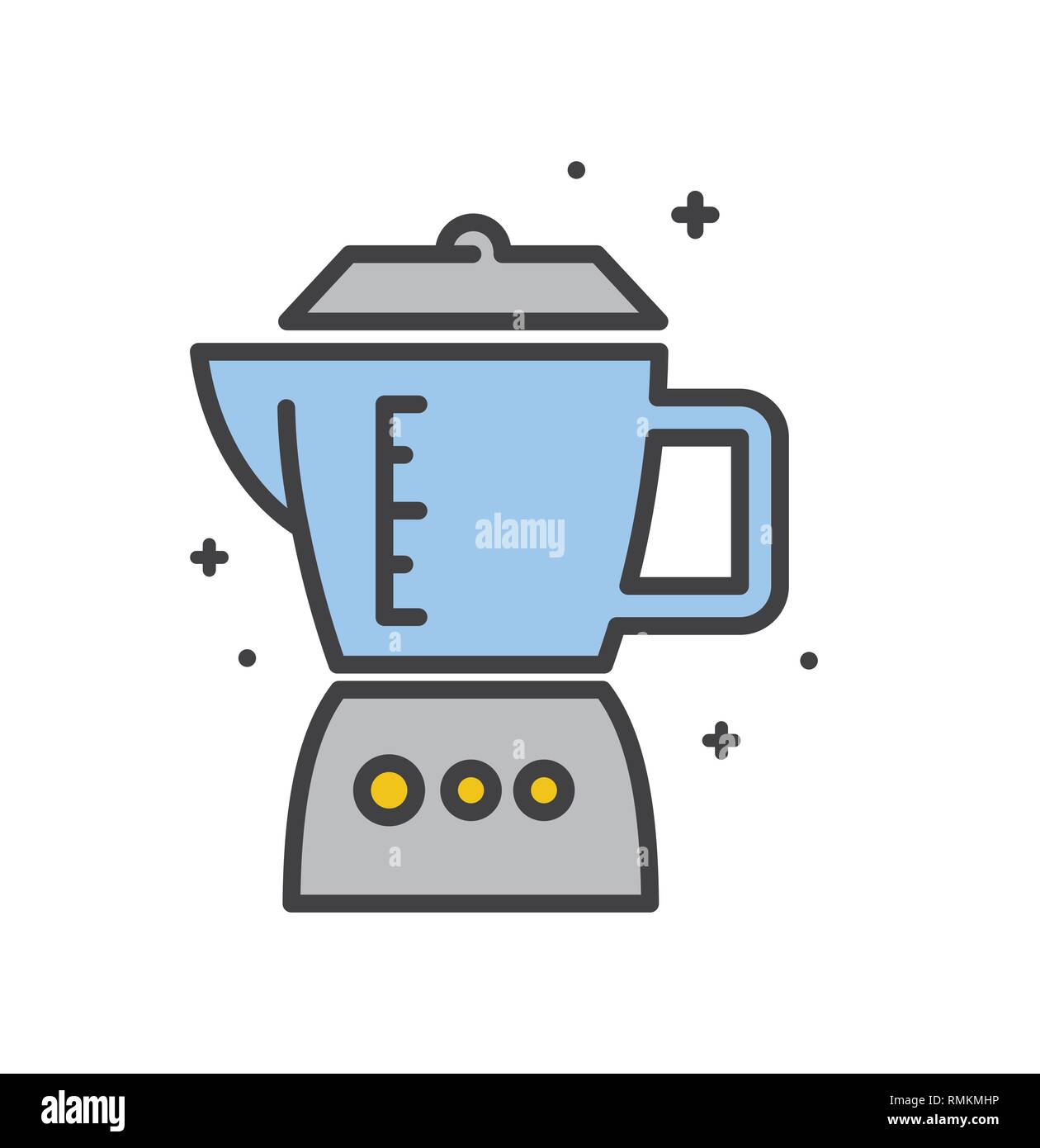 Blender line icon on white background for graphic and web design ...