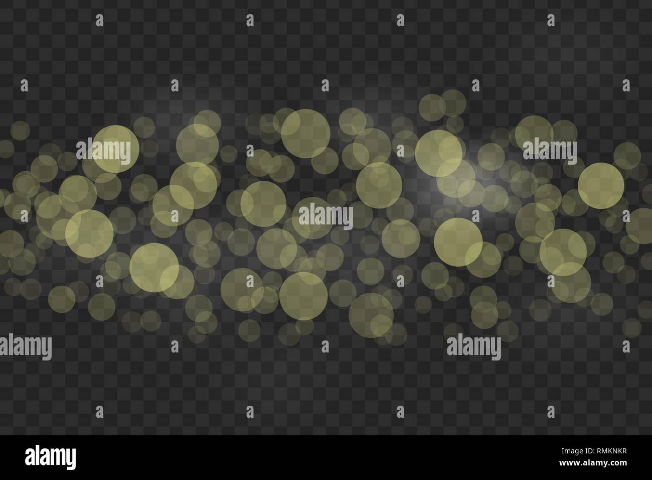 Bokeh lights effect isolated on transparent background Stock Vector ...