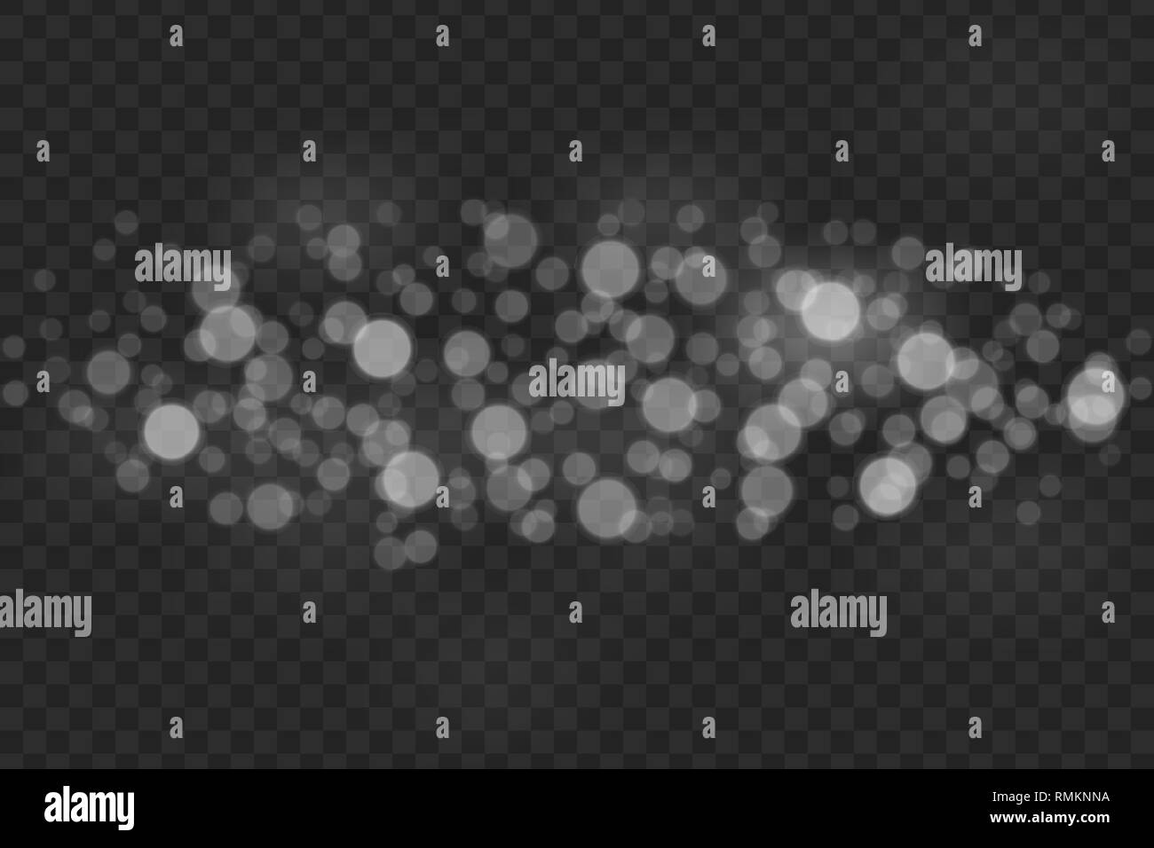 Bokeh lights effect isolated on transparent background Stock Vector ...