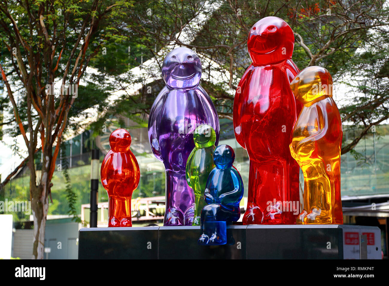 Jelly Baby Family a sculpture by Mauro Perucchetti on the Plaza ...