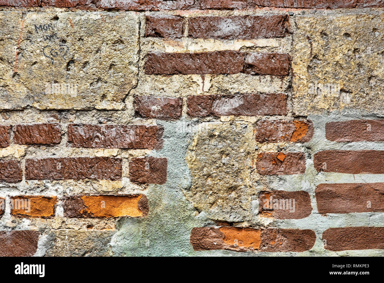 Old brick wall from the construction of an ancient building Stock Photo ...