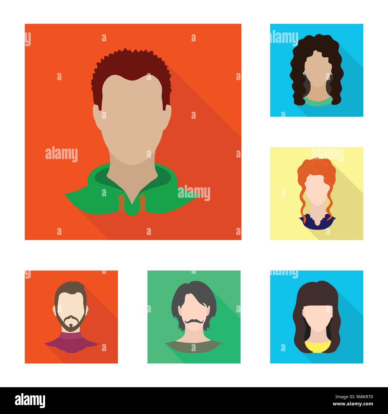 Vector illustration of avatar and dummy symbol. Set of avatar and ...