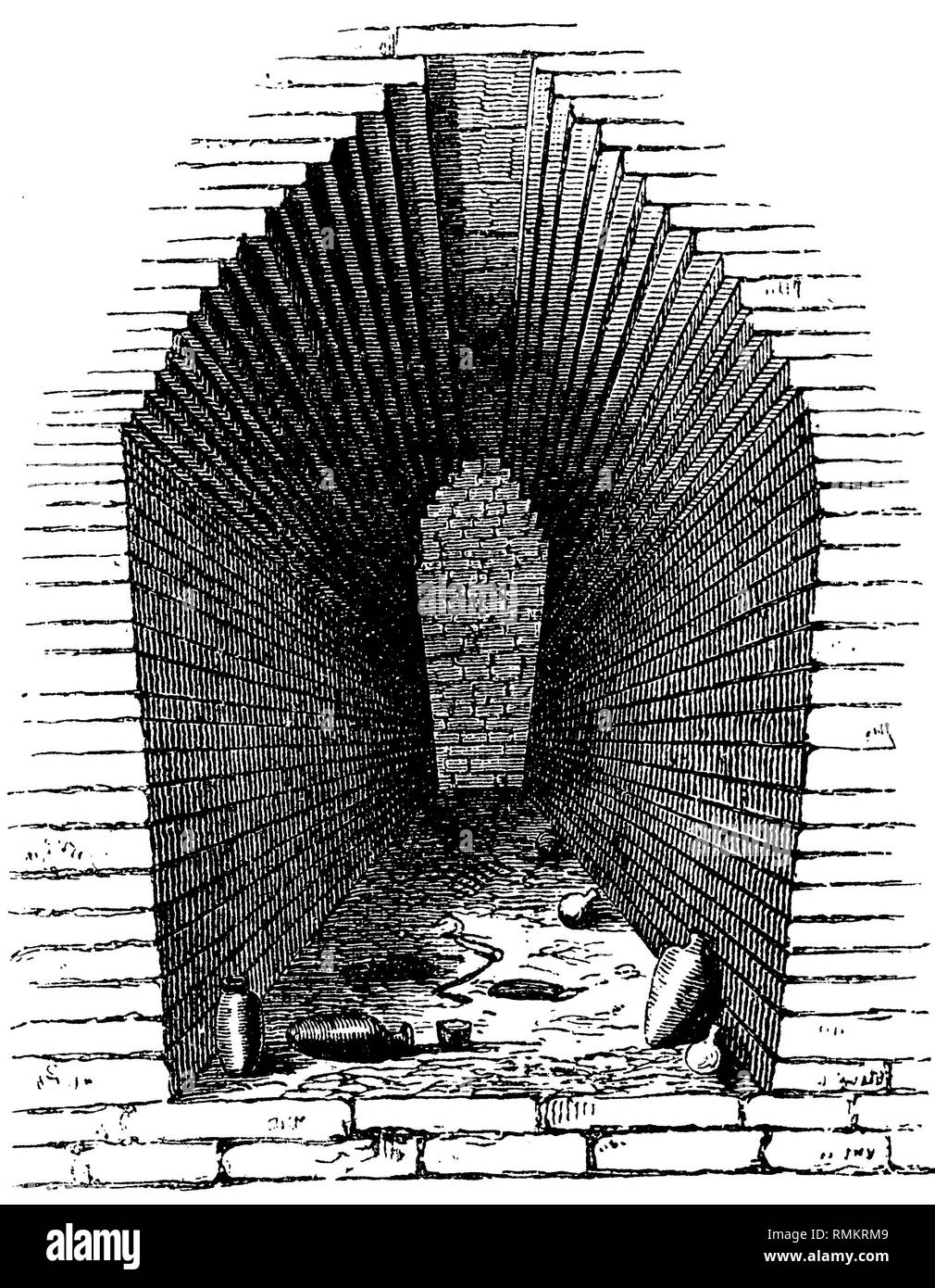 Old Babylonian Brick grave (7 feet long, 5 feet high and wide) to ...