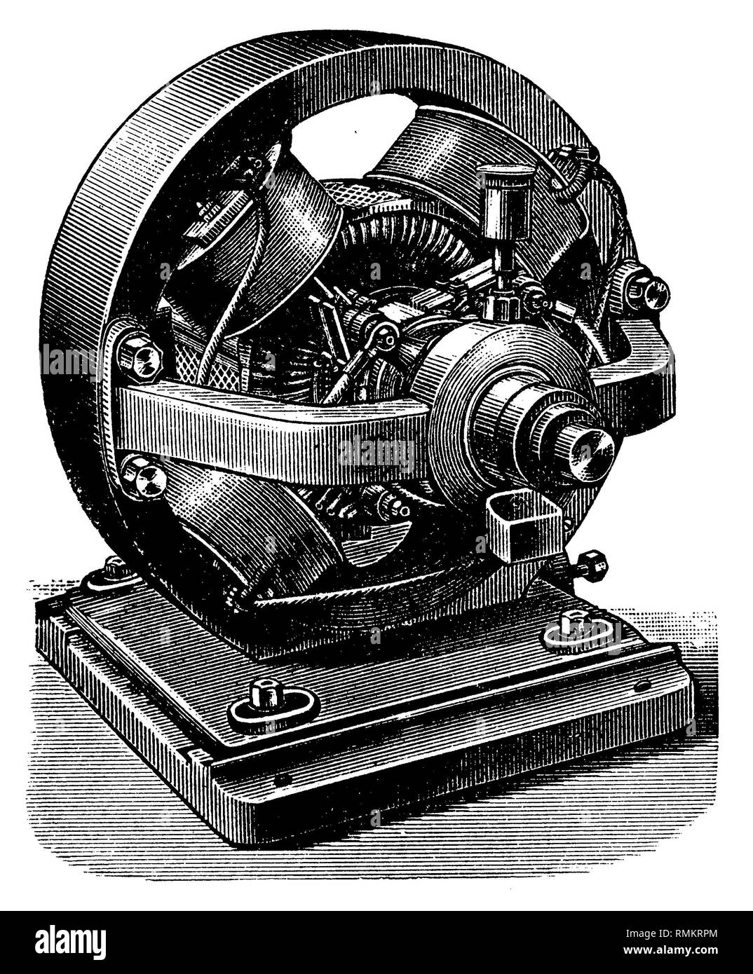 Dynamo machine, model by Kummer & Co., type Epsylon, 1898 Stock Photo ...