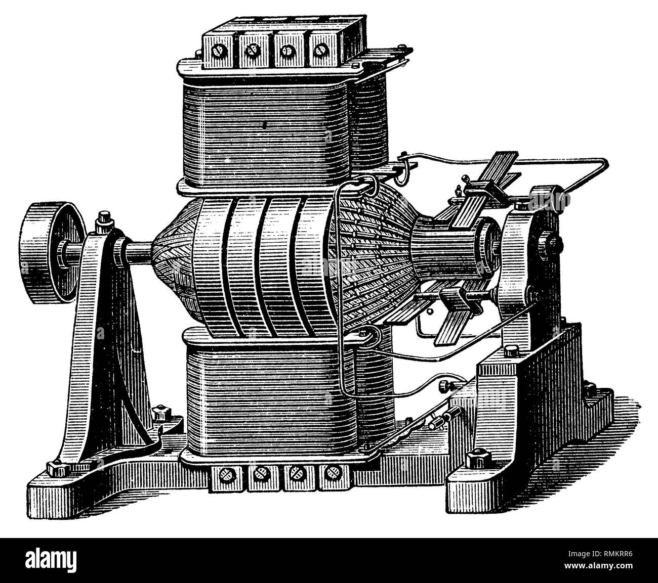 Dynamo machine from Hefner-Alteneck-Siemens, 1873, 1898 Stock Photo - Alamy