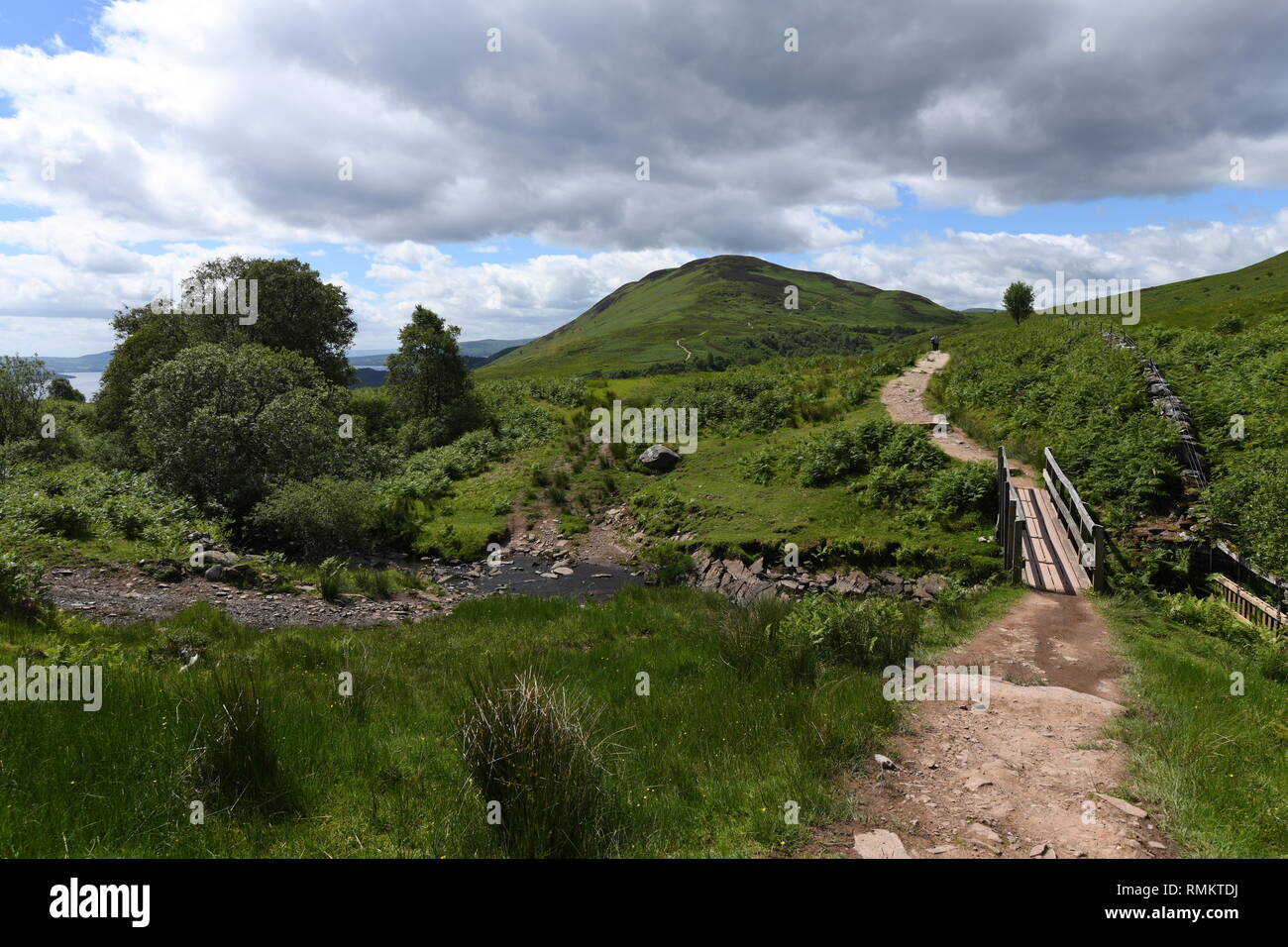 On the footpath from Balmaha to Conic Hill. Loch Lomond, Scotland UK ...