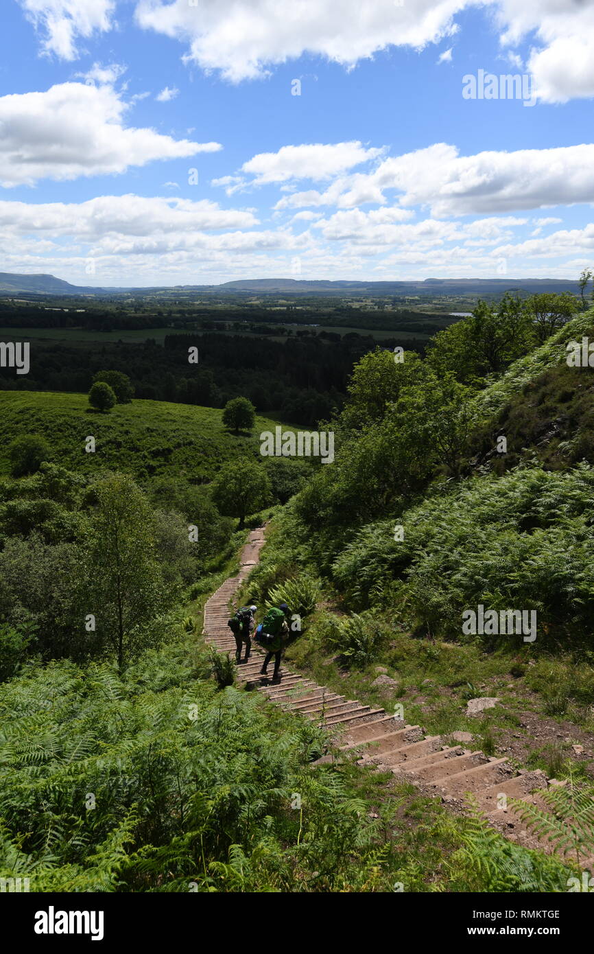 On the footpath from Balmaha to Conic Hill. Loch Lomond, Scotland UK ...