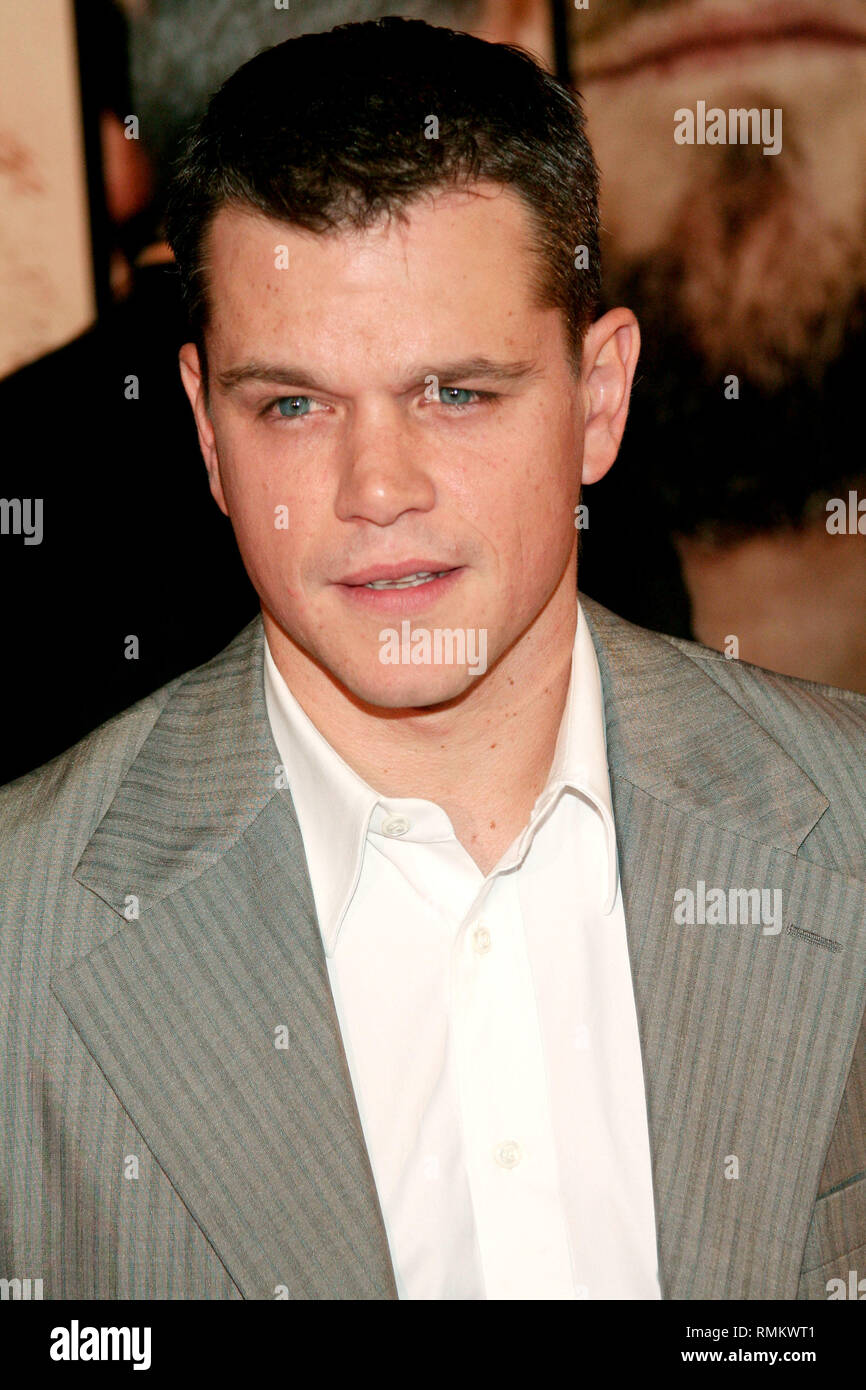 New York, USA. 26 Sep, 2006. Matt Damon at The Tuesday, Sep 26, 2006 ...