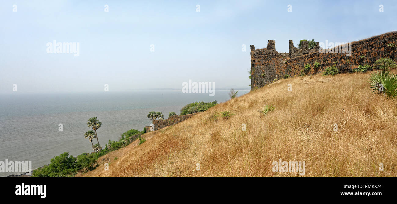 Old fort Korlai build by Portuguese near Alibag Maharashtra India Stock ...