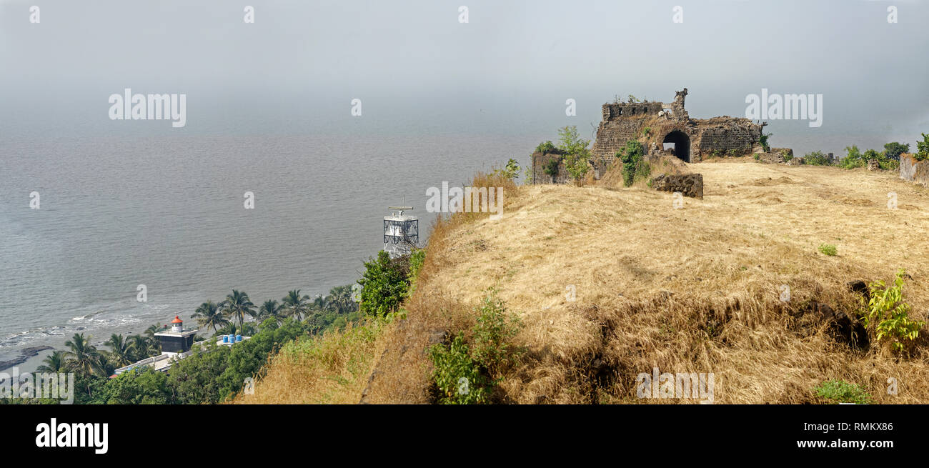 Old fort Korlai build by Portuguese near Alibag Maharashtra India Stock ...