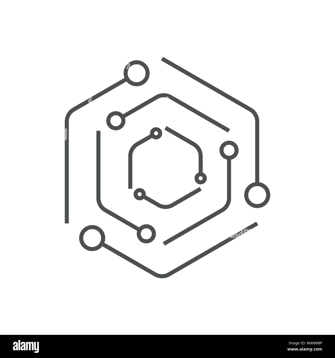 IOT, internet, things, of, global Icon. Line vector symbol for UI and UX, website or mobile ...