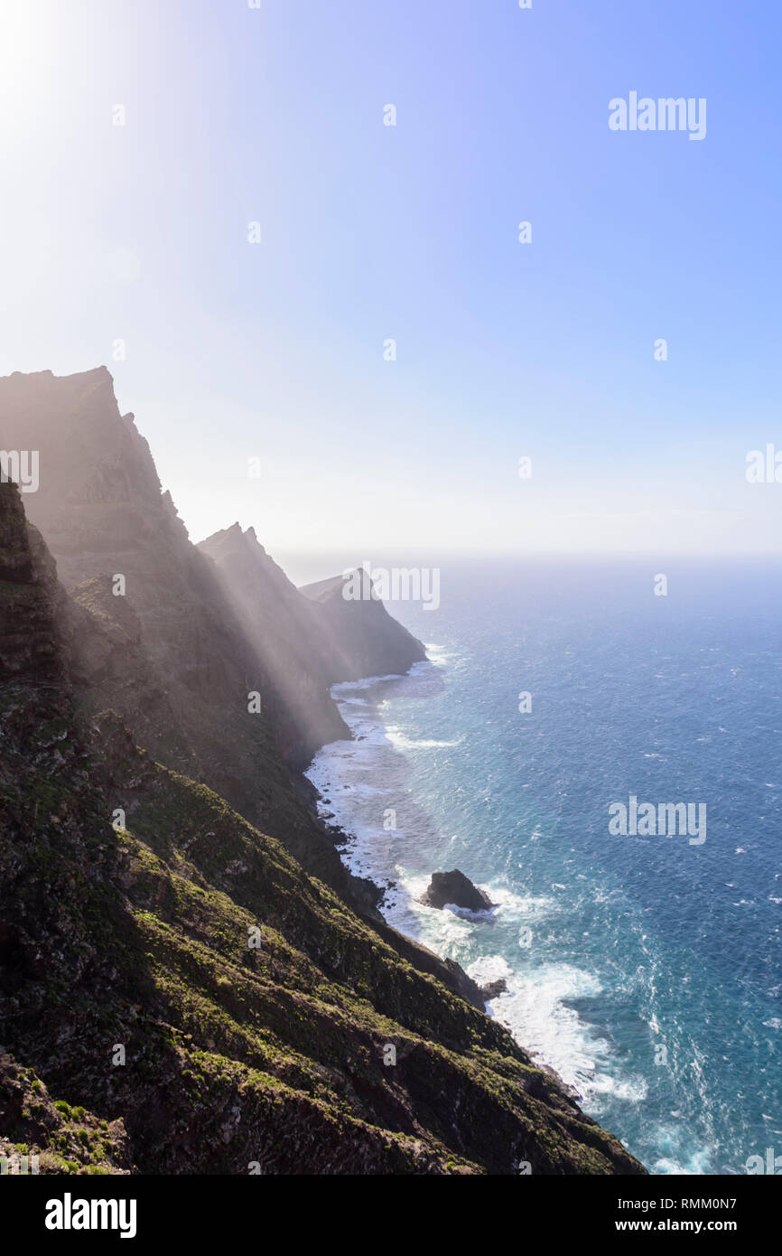 When the mountain meets the ocean Stock Photo - Alamy