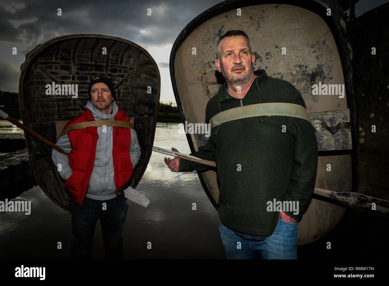 Welsh coracle men carmarthen hi-res stock photography and images - Alamy
