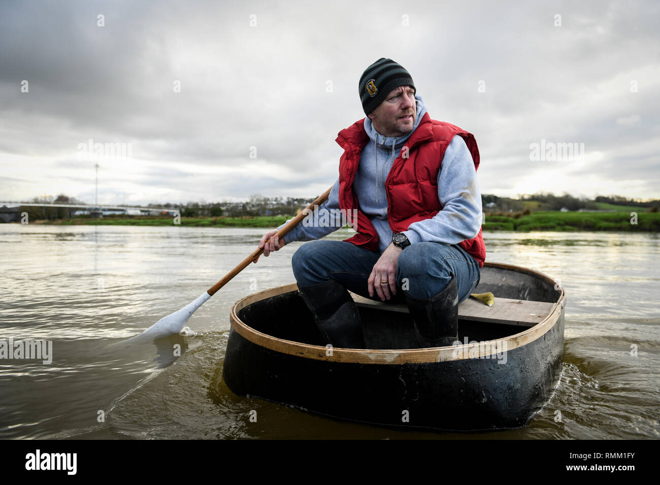 Traditional welsh coracles hi-res stock photography and images - Alamy