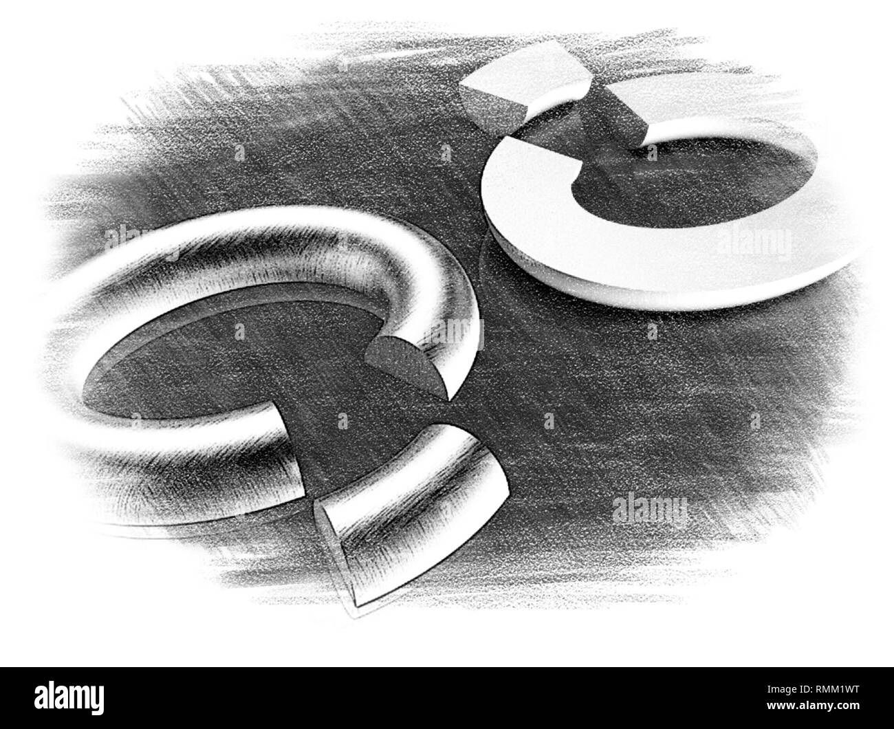 Modern art, artistic direction, home design. 3D illustration Stock ...