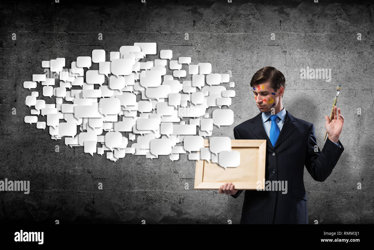 Business inspiration of young man Stock Photo - Alamy