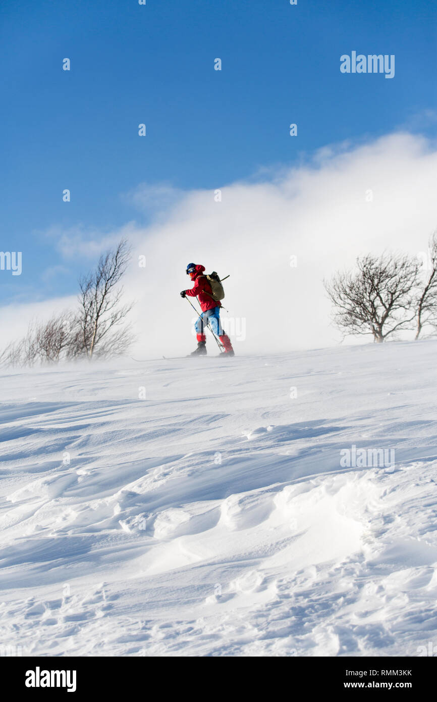 Side view man skiing hi-res stock photography and images - Alamy