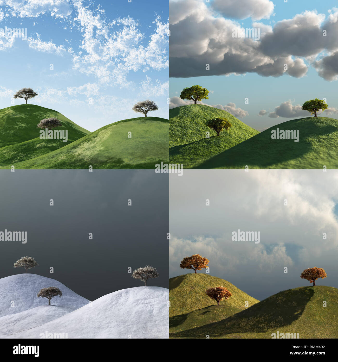 Tree In Four Seasons Stock Photos & Tree In Four Seasons Stock Images ...