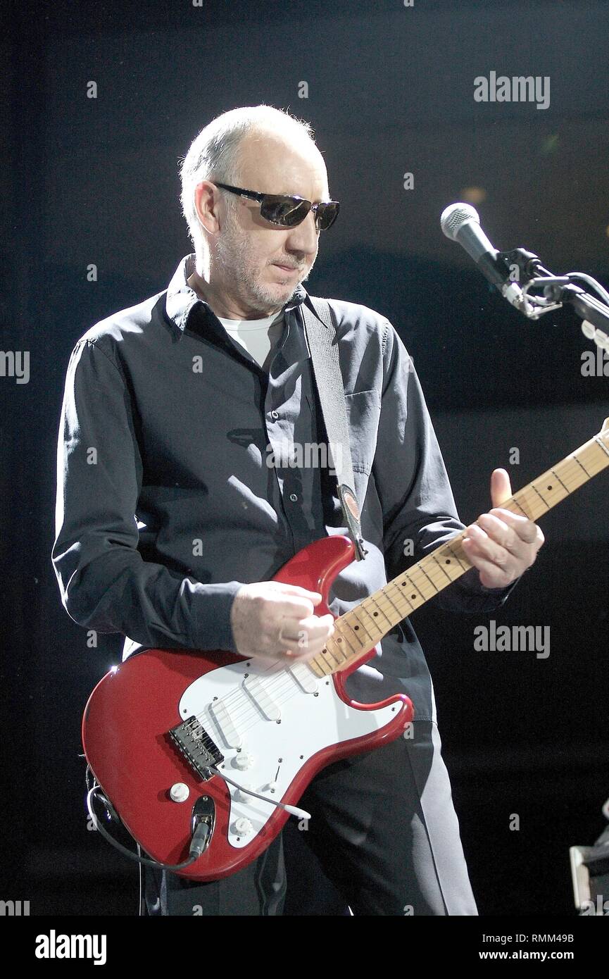 Singer, songwriter and guitarist Pete Townsend of the rock band The Who ...