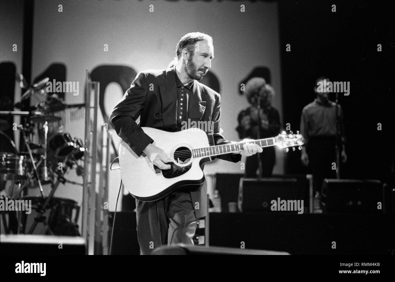 Singer, songwriter and guitarist Pete Townsend is shown performing on ...