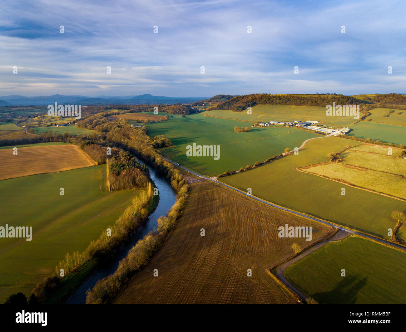 Summer view river usk hi-res stock photography and images - Alamy