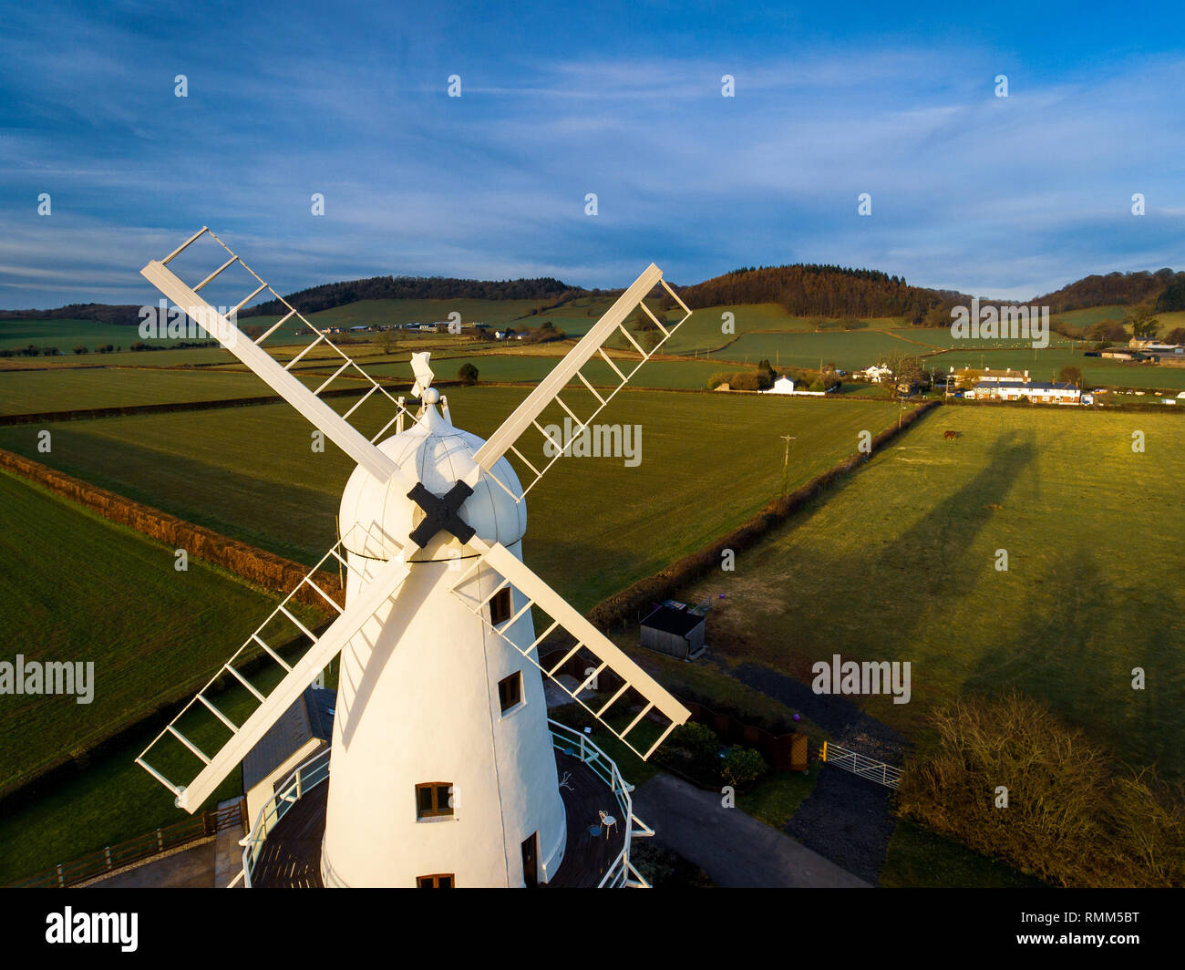 Close up of an old windmill sails in South Wales Countryside, UK Stock ...
