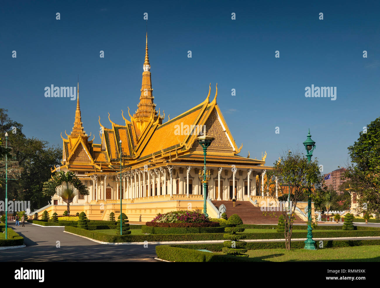 Cambodia, Phnom Penh, City Centre, Royal Palace, Throne Hall and palace ...