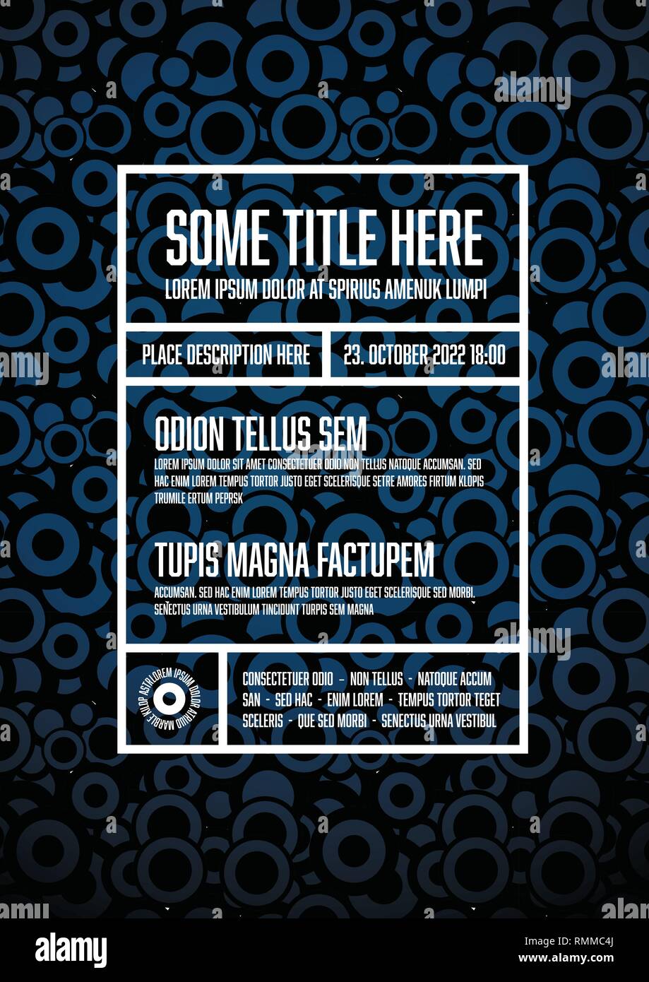 Modern vector art poster template for art exhibition, gallery, concert ...