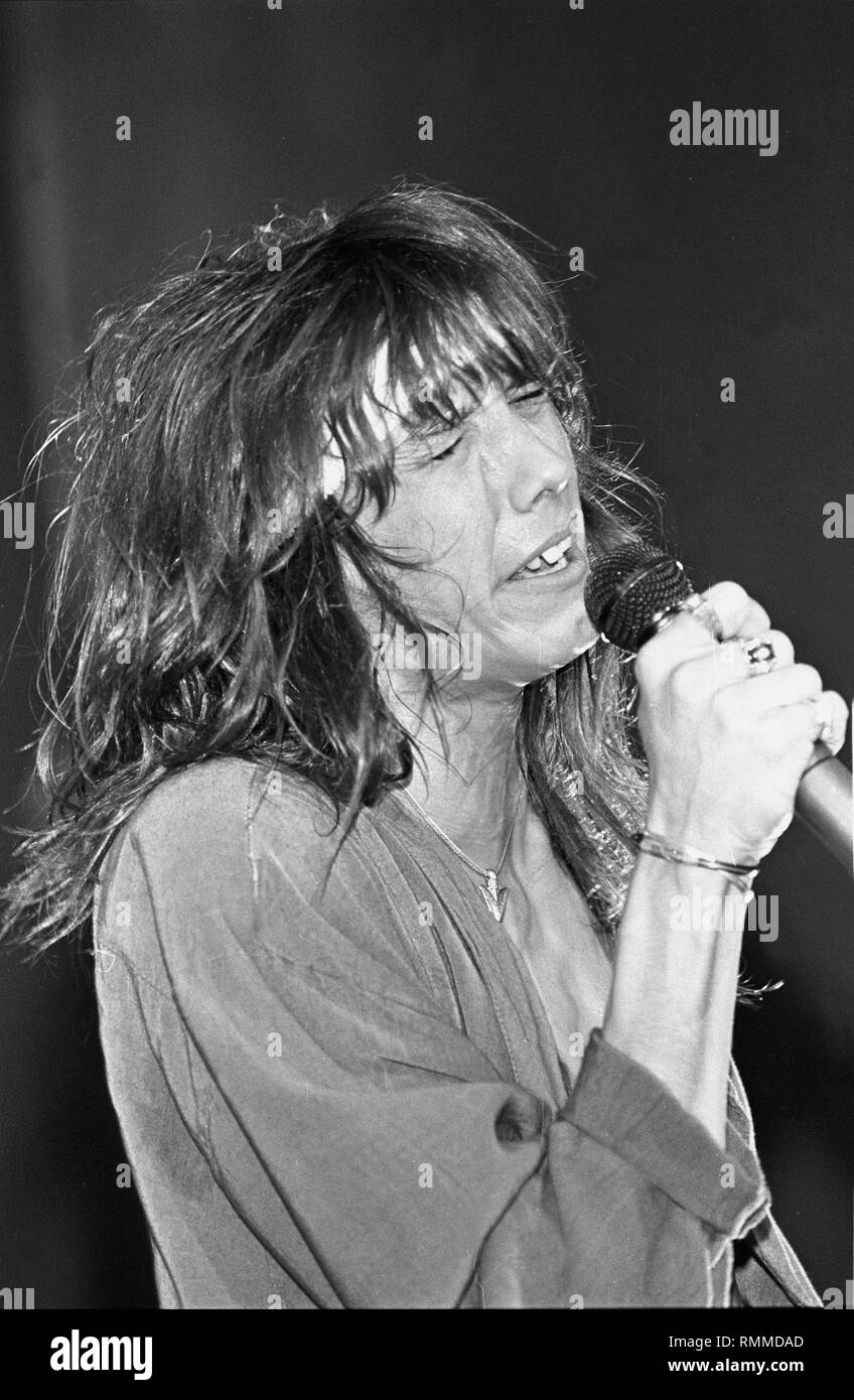 Lead singer Jeff Keith of the hard rock band Tesla is shown performing ...