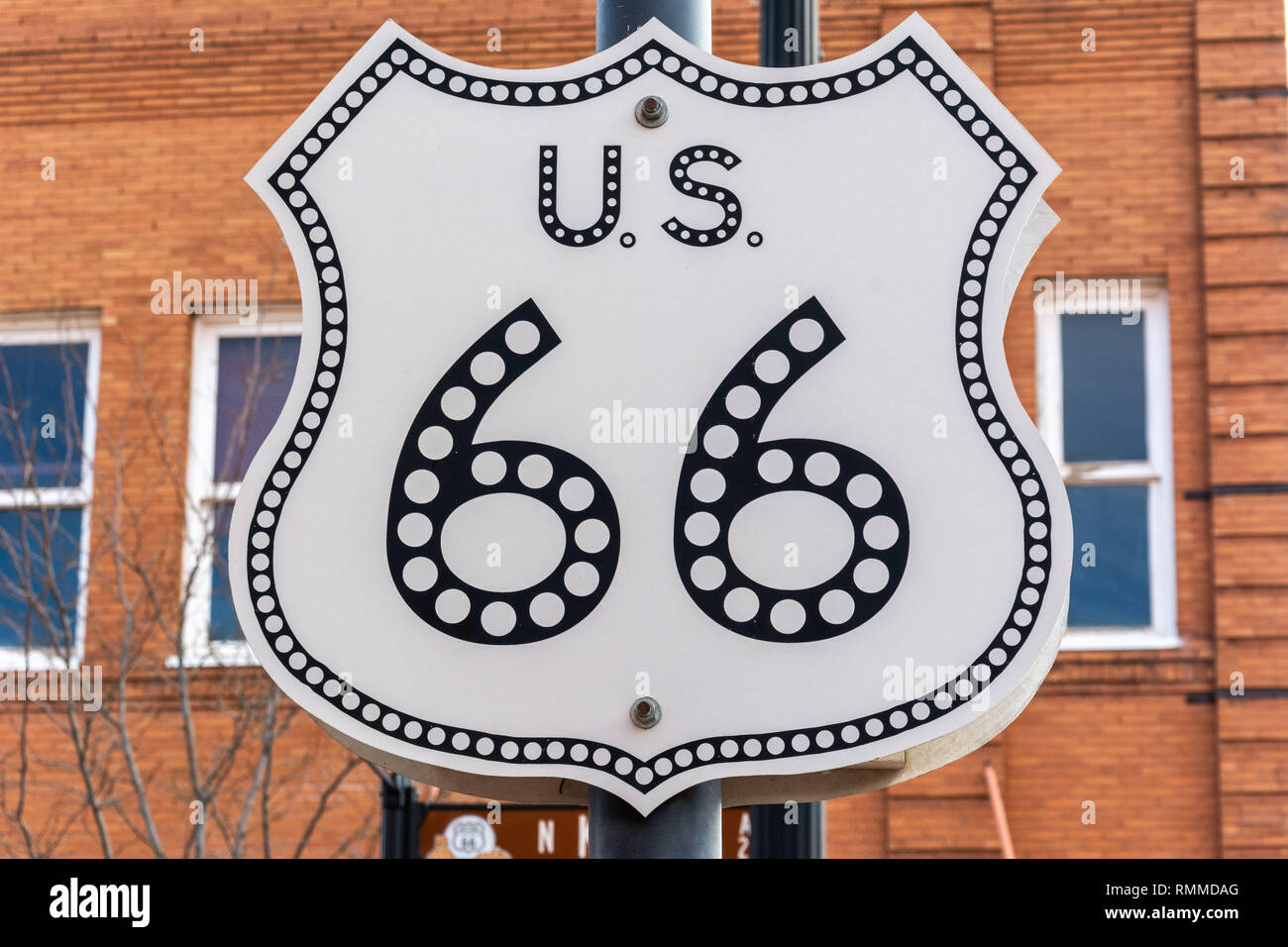 Historic route 66 sign in USA Stock Photo - Alamy