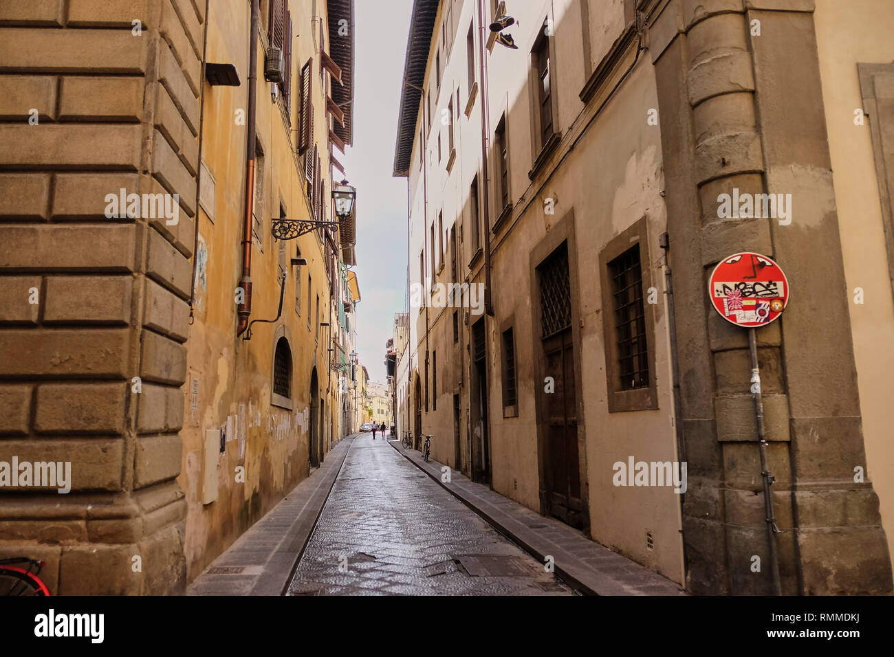 Funny traffic signs, Florence, Italy-March 30, 2018: No Entry and Dead ...