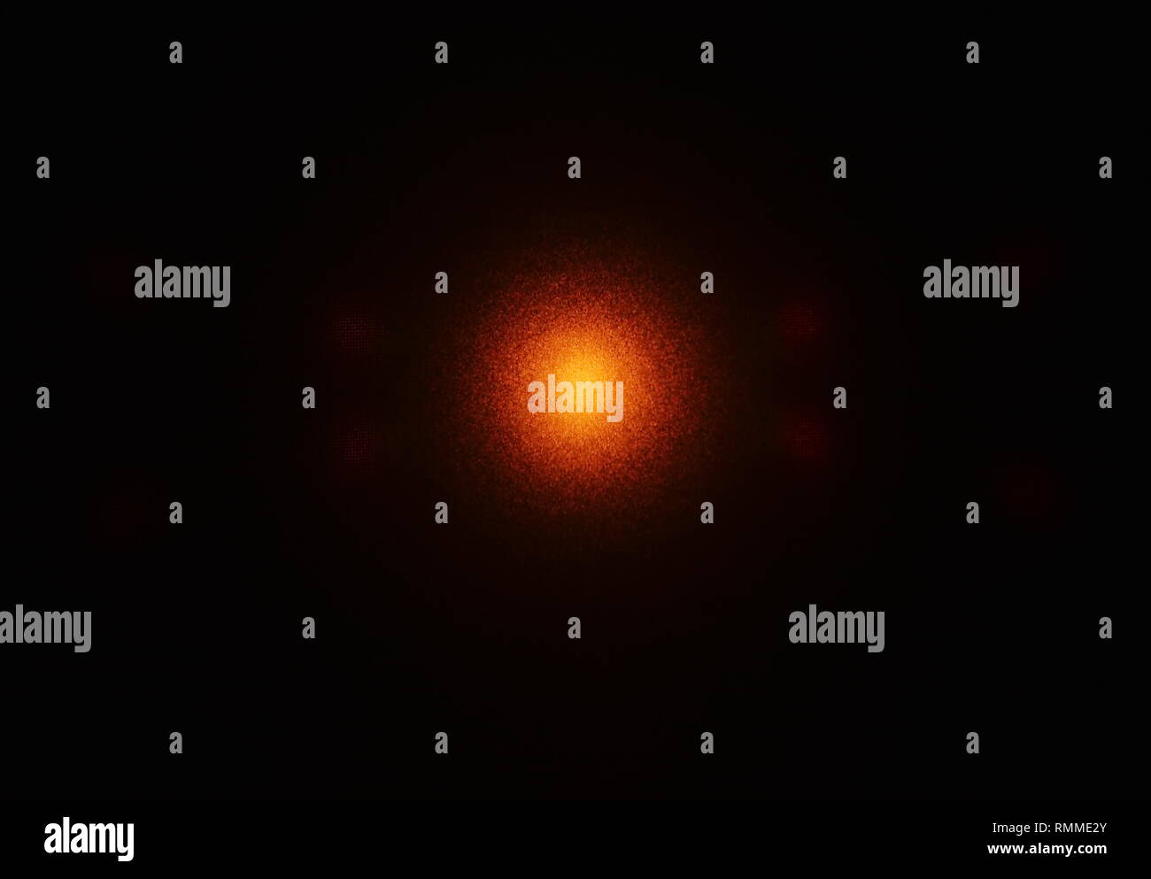 blur candle light reflection on television screen in the dark Stock ...