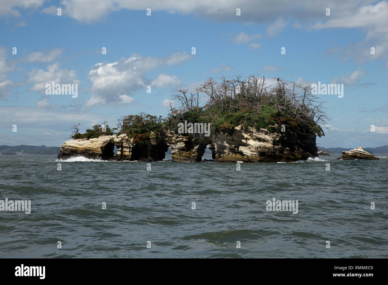 Coastal sea stacks in ocean, Matsushima, Honshu, Japan Stock Photo - Alamy
