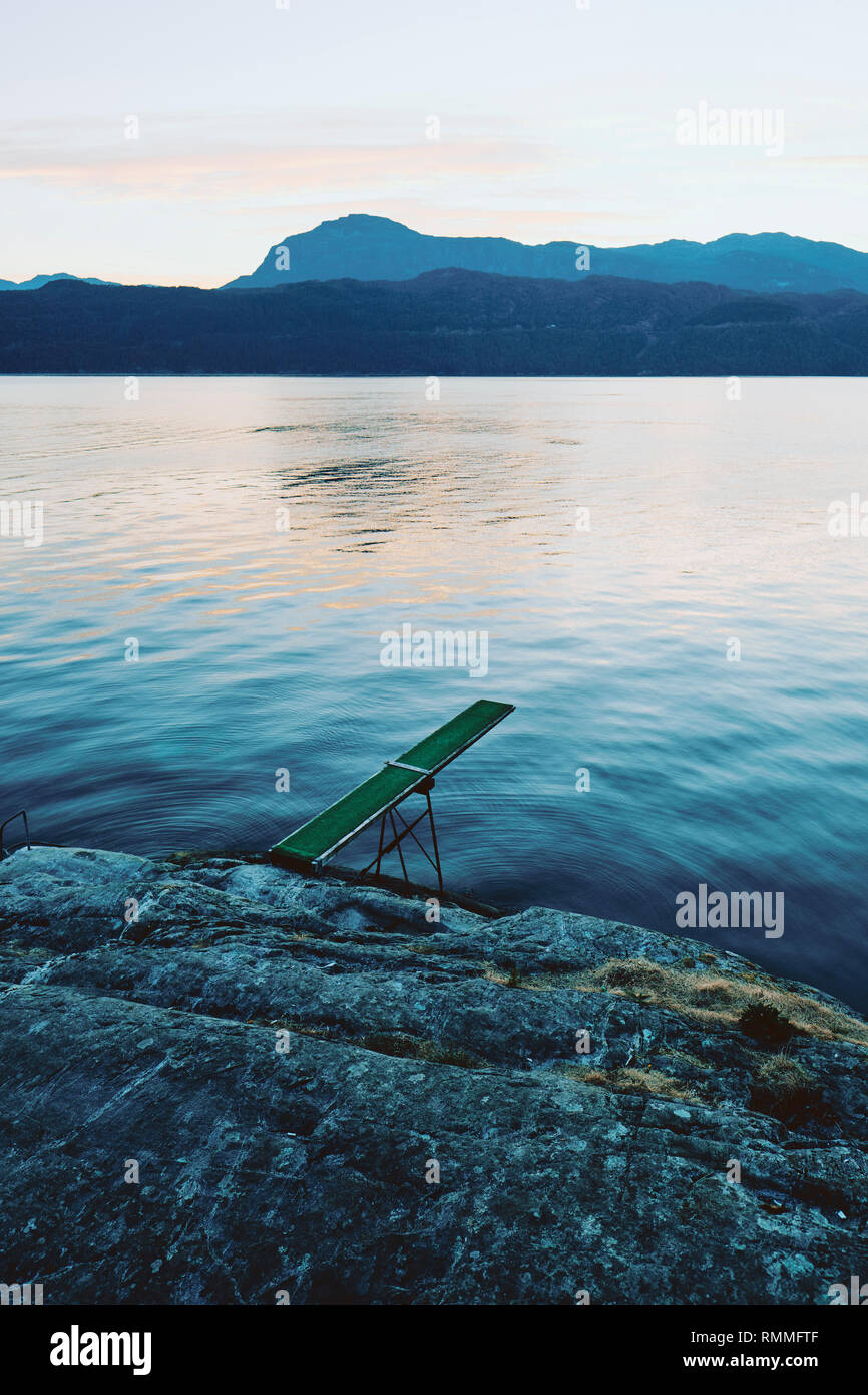 Norway diving platform fjord hi-res stock photography and images - Alamy