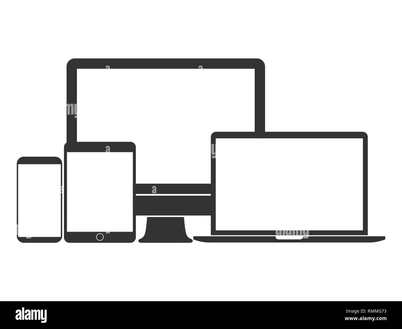 Vector illustration, flat Electronic devices icon set Stock Vector ...